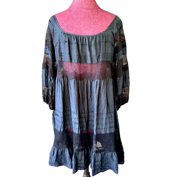 Foley + Corinna | Dresses | Foley Corinna Lace Silk Black Mini Dress ...